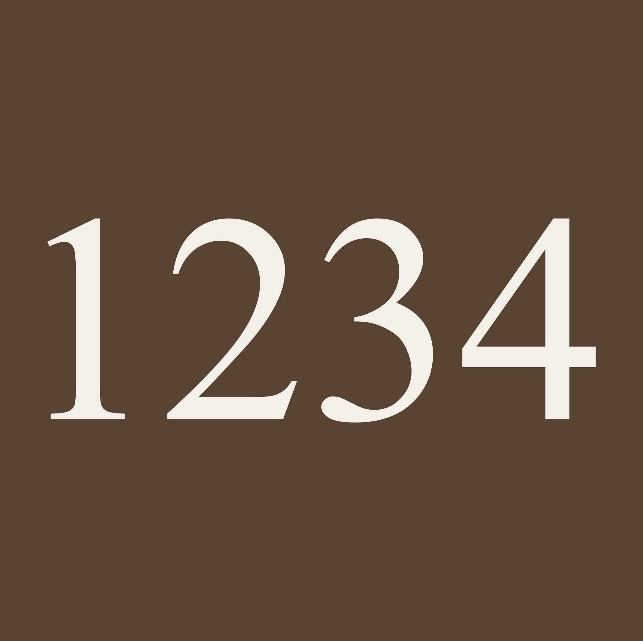 House Number Sign (4 Numbers) – The Engraved Oak Company