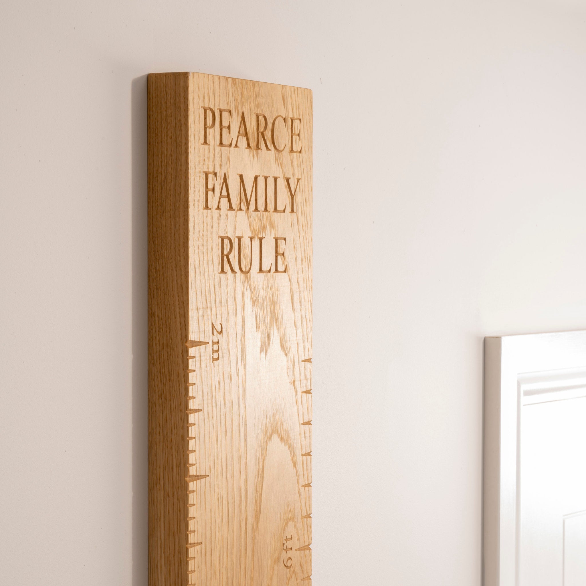 Personalised Wooden Height Chart – The Engraved Oak Company