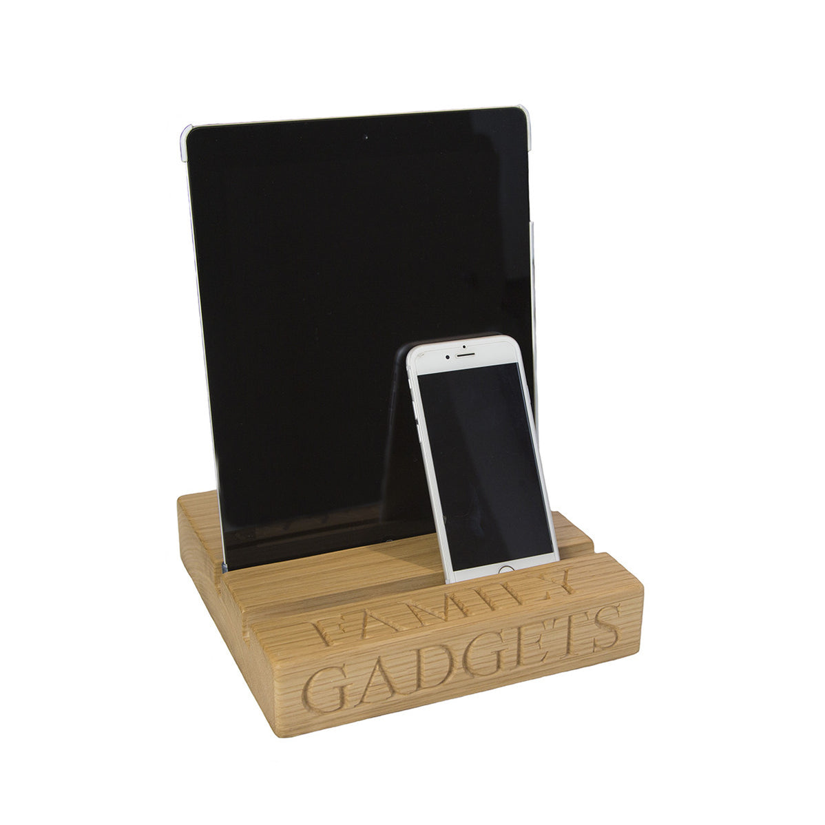 Personalised Phone & Tablet Stand – The Engraved Oak Company