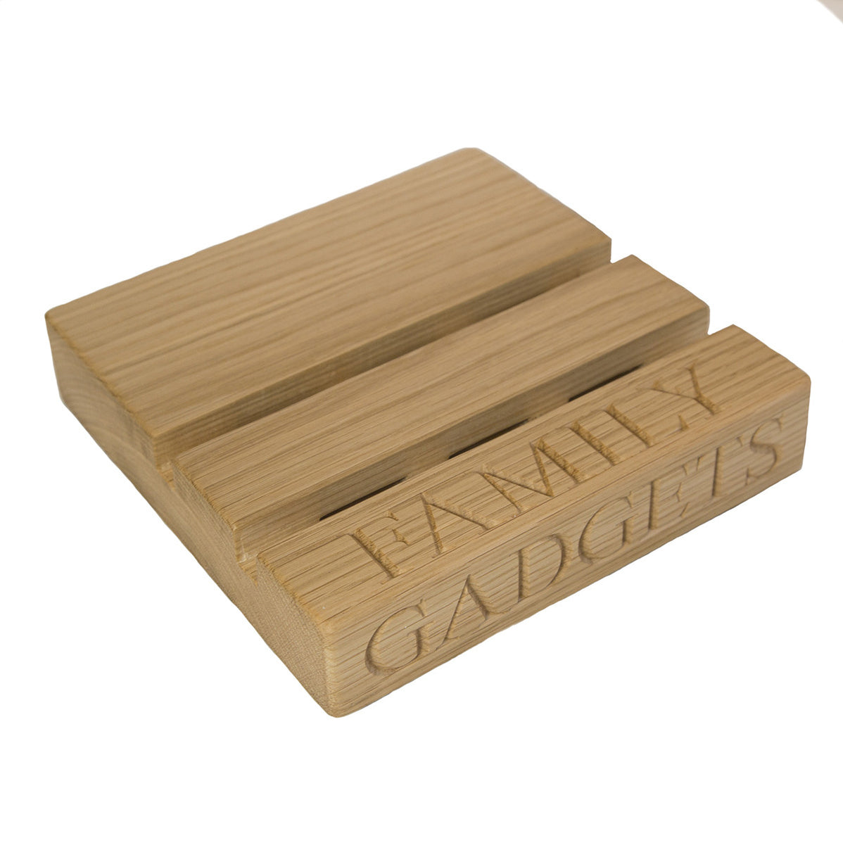 Personalised Phone & Tablet Stand – The Engraved Oak Company